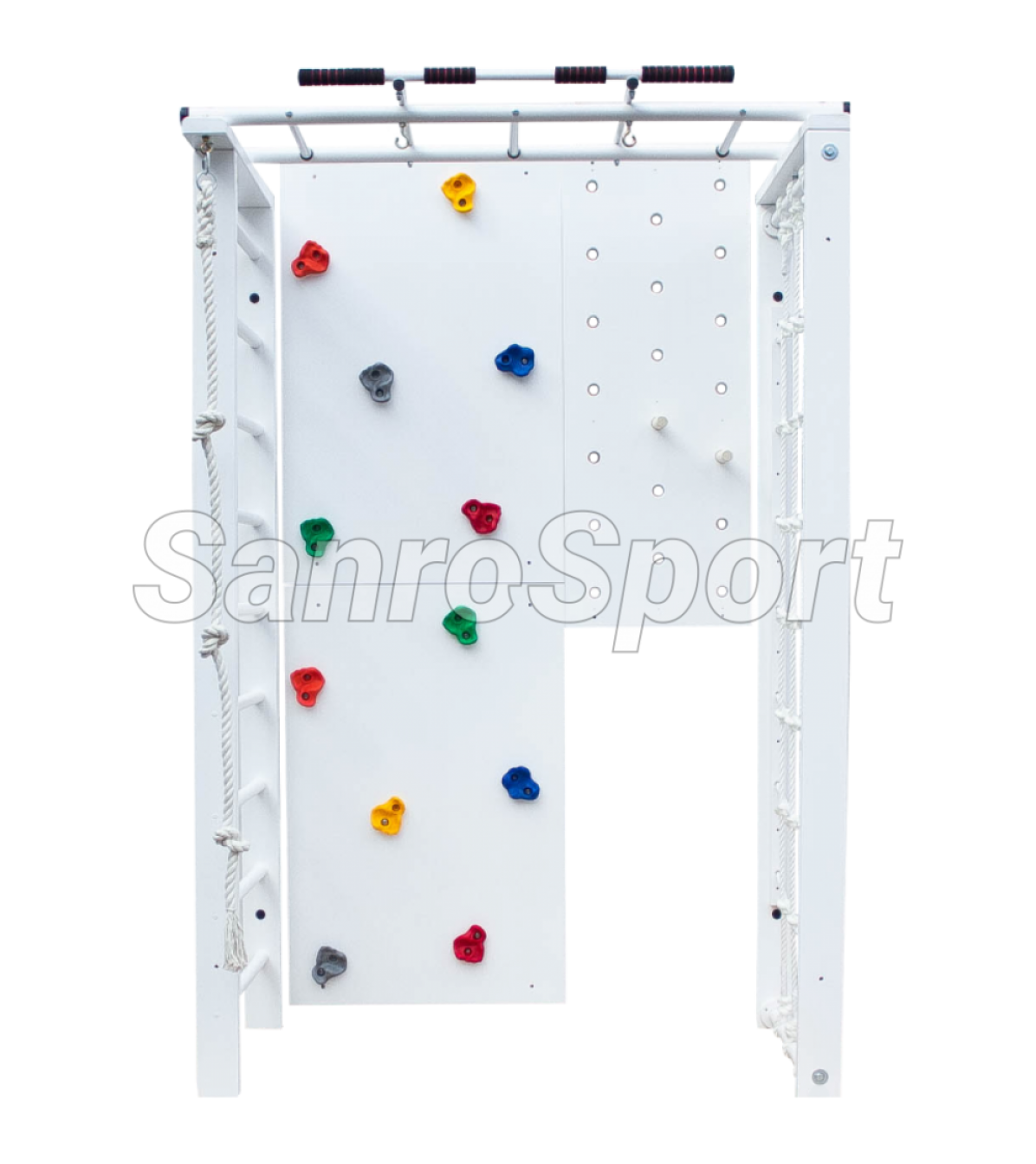 Medinis namų sporto kompleksas DAVID baltas, 233x151x103 cm - www ...